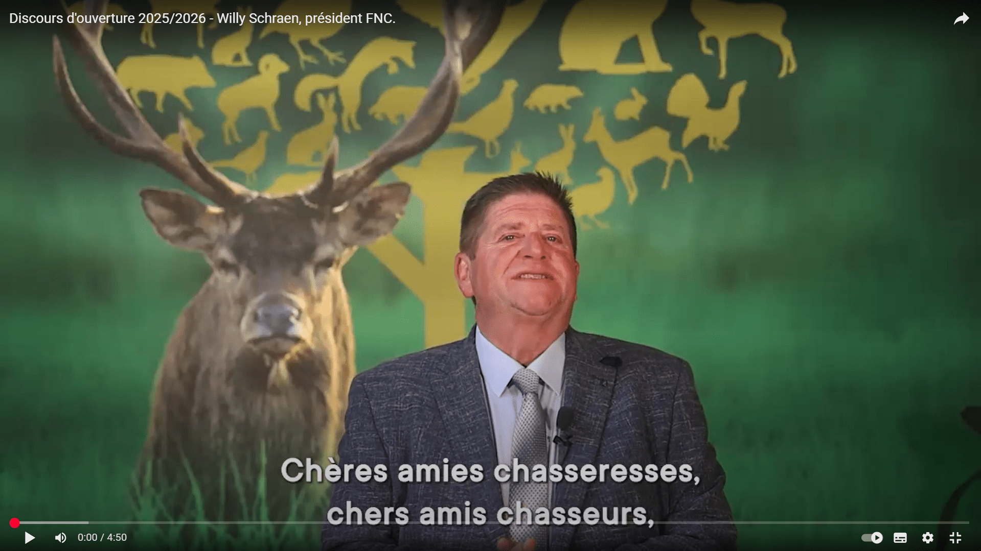 Discours de rentrée du Président Willy Schraen – FNC - FDC21